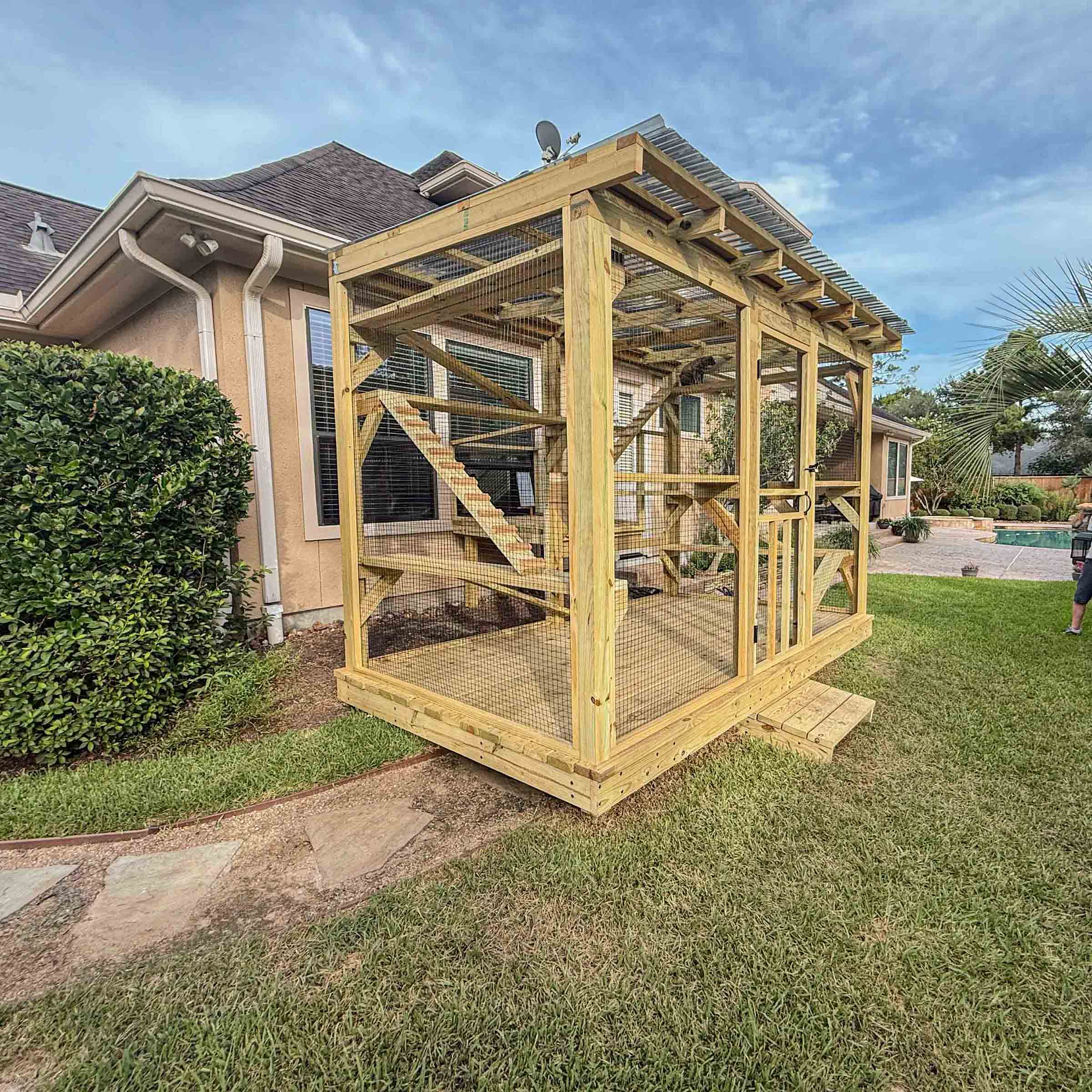Custom Backyard Catio With Window Access | The Sun Porch