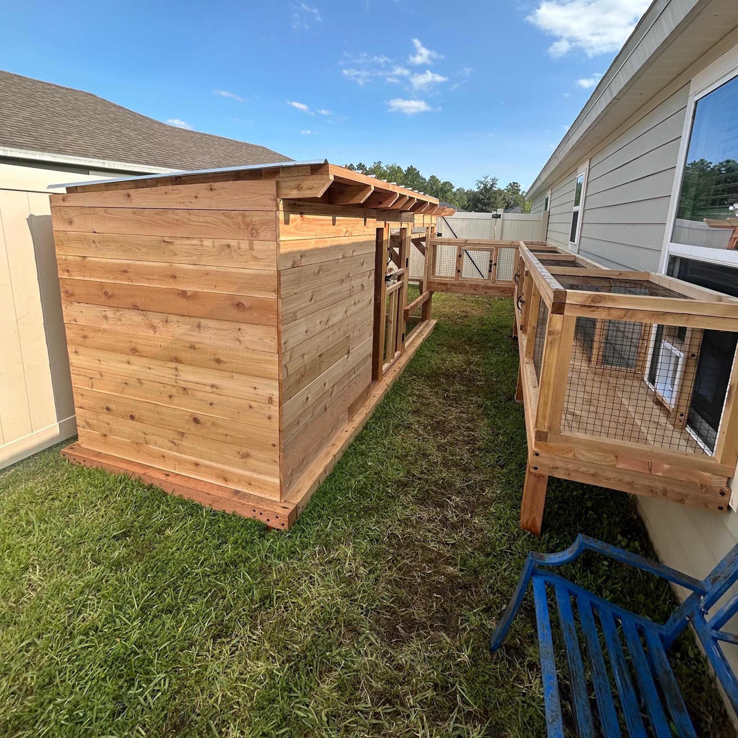 Fully Enclosed Outdoor Catio With Tunnel | The Tunnel Retreat