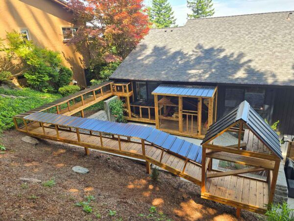 Large Catio with Tunnel & Multi-Level Tower | The SkyTrail Lodge
